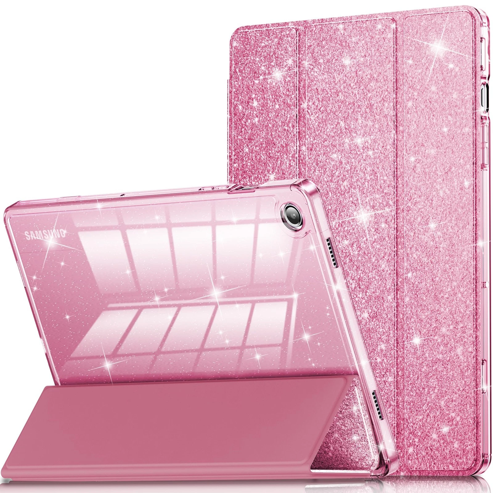 RHEA- Case For Galaxy Tab A9 Plus 5G Glitter Cover With Sparkly Clear ...