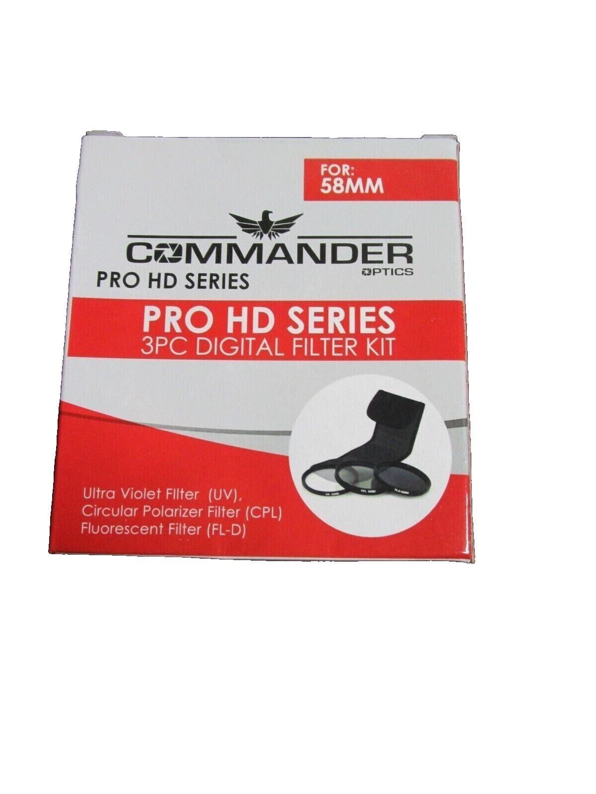 RHEA- Commander Optics Pro Hd Series Digital 58Mm 3 Pc. Filter Kit [Uv ...