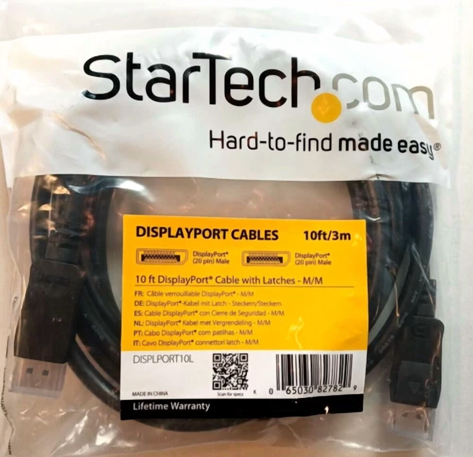 RHEA- Displayport 10/ Ft - 3M Cable With M/M Latches - Walmart.com