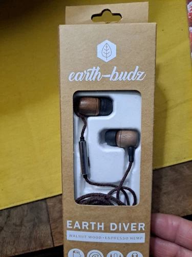 RHEA- Earth-Budz - Genuine Wood Earbuds In-Ear Noise-Isolating ...