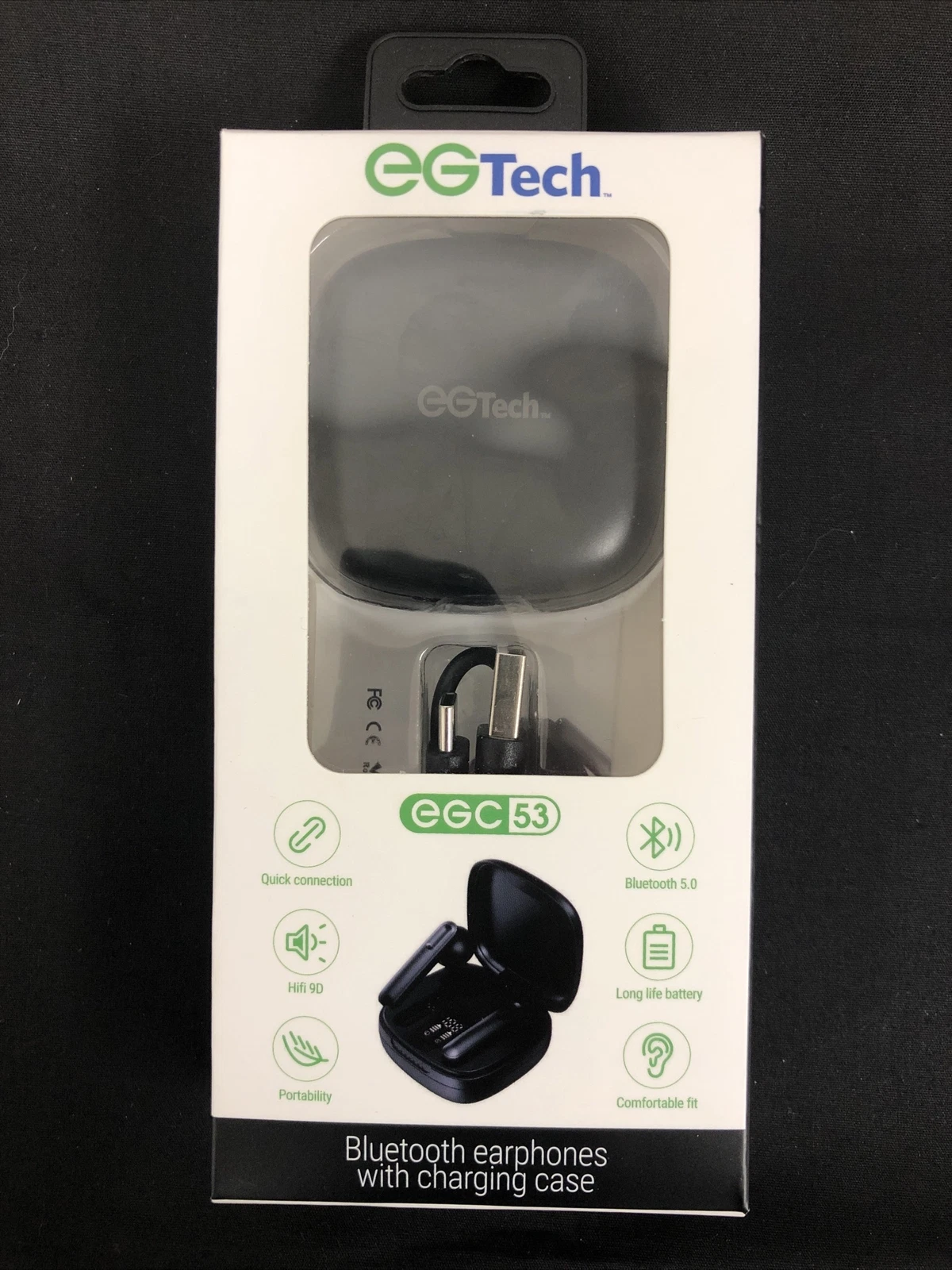 RHEA- Eg Tech Egc53 Wireless Bluetooth Earphones With Charging Case ...