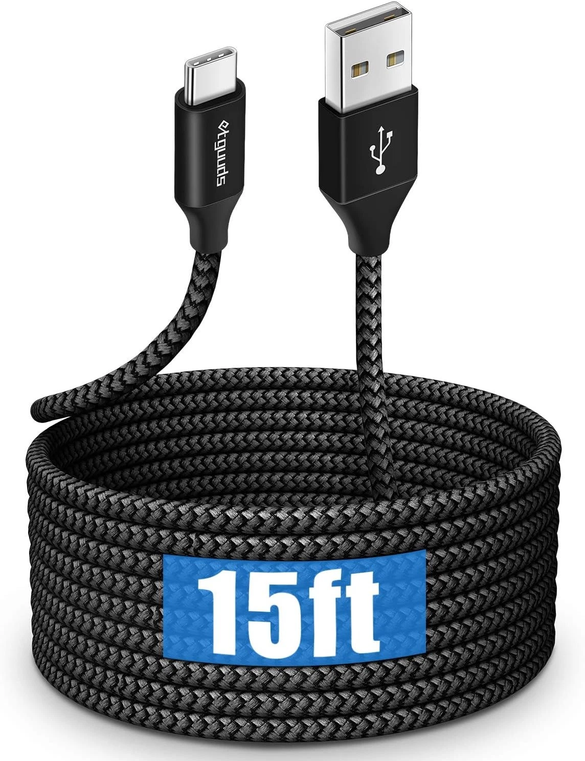 RHEA- Etguuds Long Usb C Cable 15Ft, 2.0 To Type C Fast Black - Walmart.com