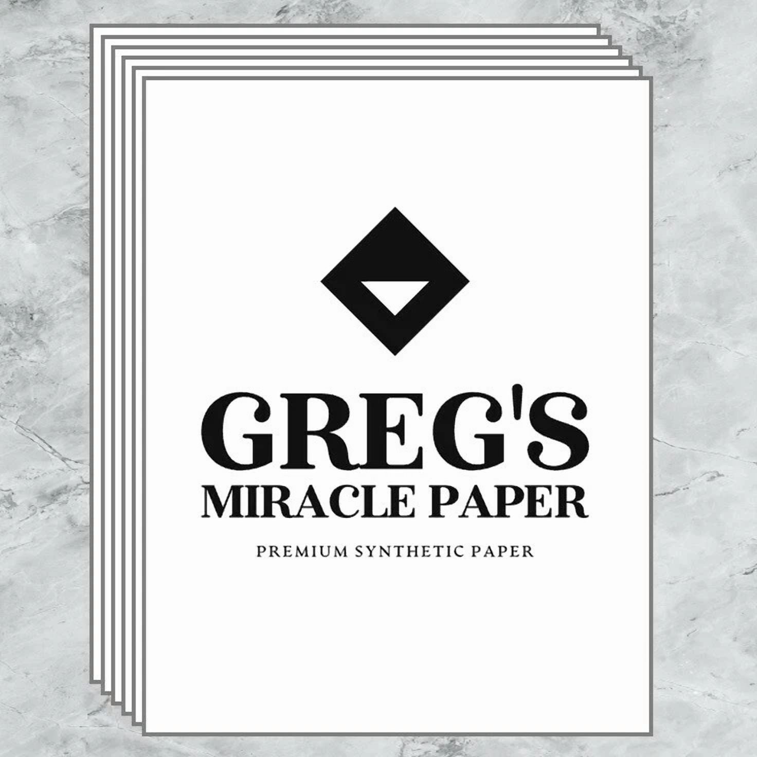 RHEA- Greg'S Miracle Paper - 10 Sheets Of Synthetic Paper For Inkjet ...