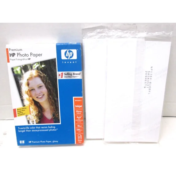 RHEA- Hp Photo Paper Glossy 4" X 6" - 60 Sheets + Kodak Xtralife 4" X 6 ...