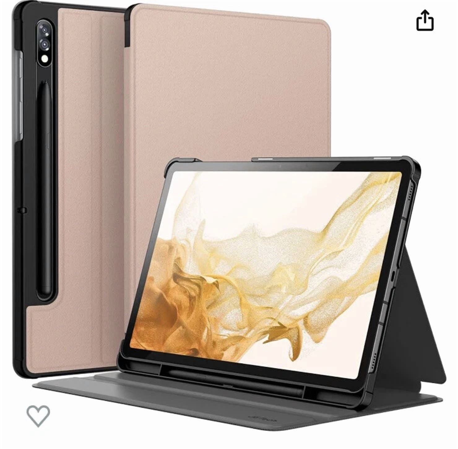 RHEA- J Tech Case For Galaxy Tab S8/S7 11” With Pen Holder Rose Gold ...