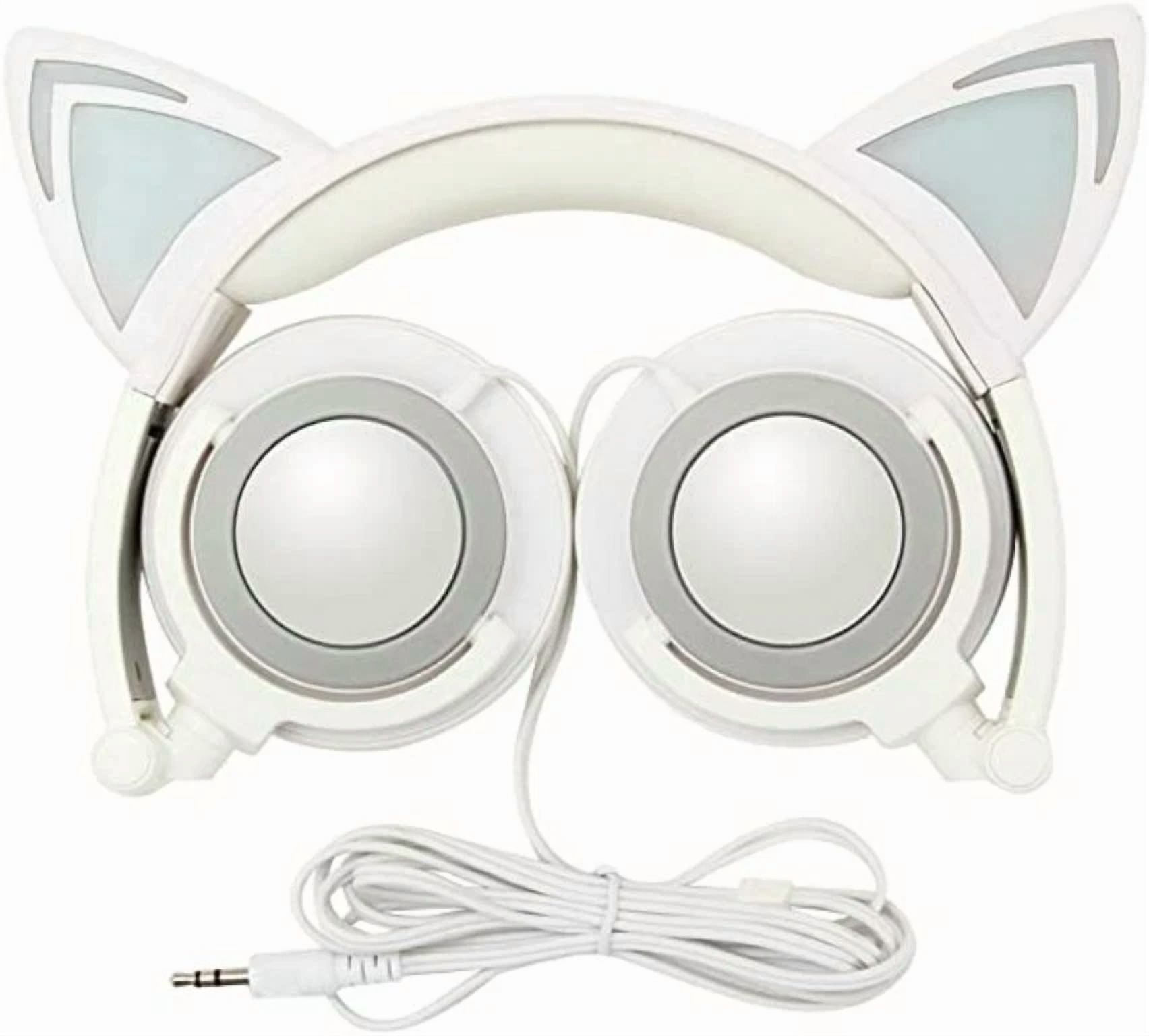 RHEA- Kids 3.5Mm Headphone Earphone On Ear Wired Led Cat Ears Stereo ...