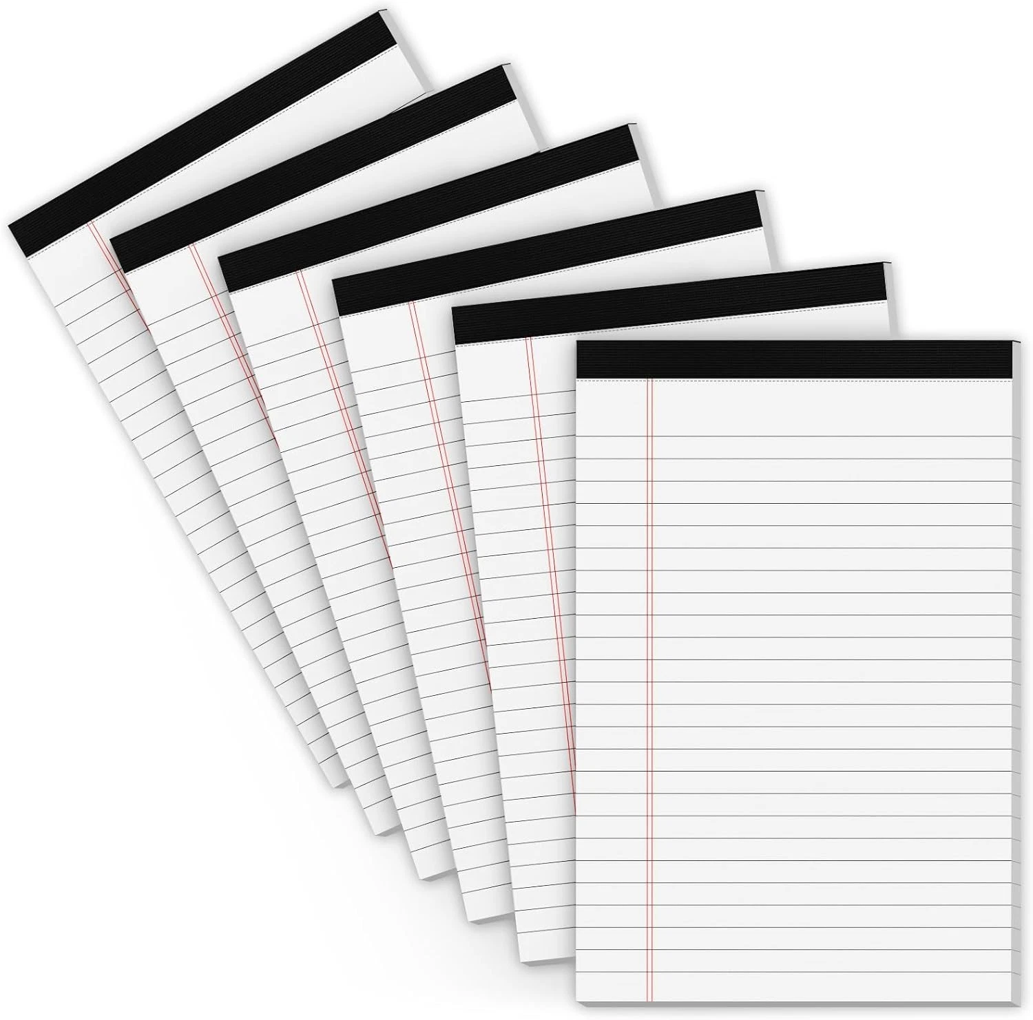 RHEA- Legal Pads 5X8 Small Note Notepads For Work, 6 Pack 5X8, White ...