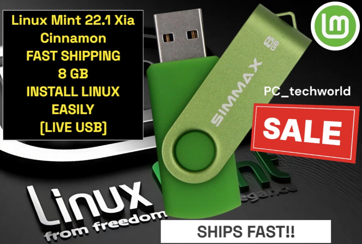 RHEA- Linux Mint Cinnamon 64Bt 8Gb Bootable Usb Linux Bootable Live ...