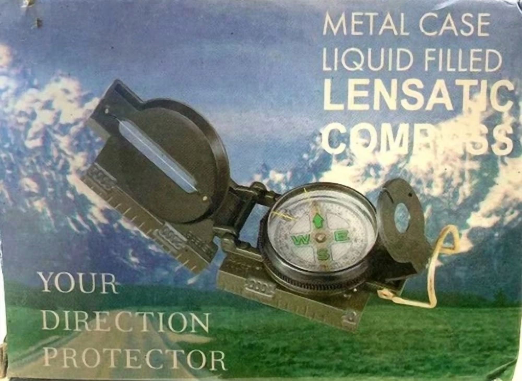 RHEA- Military Style Lensatic Liquid Filled Compass- Metal *Your ...