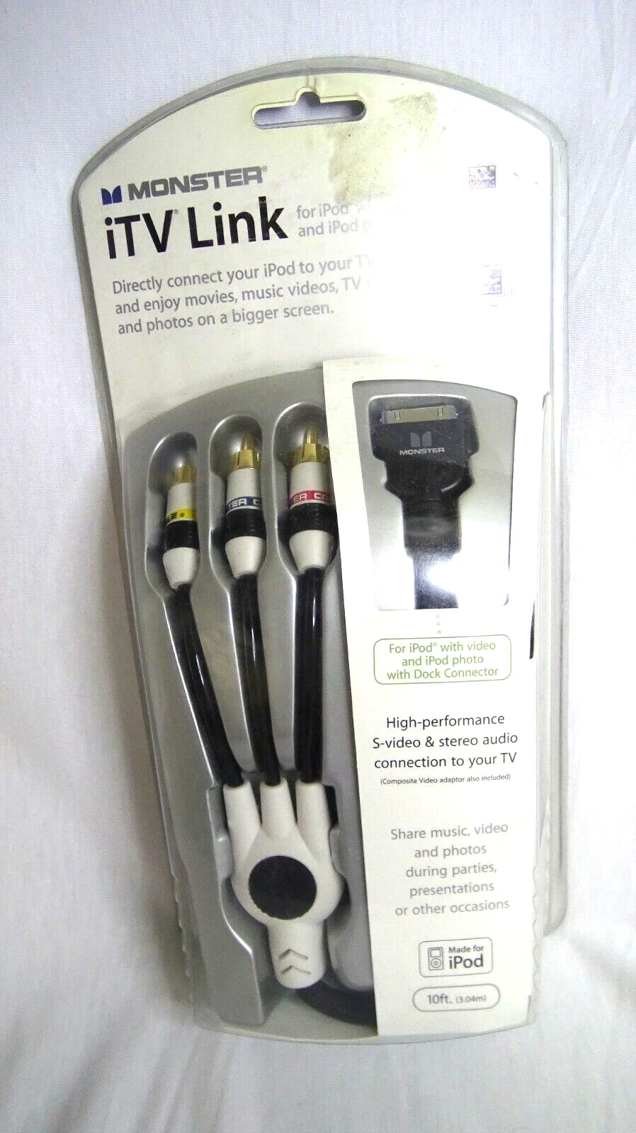 RHEA- Monster I Tv Link Ipod 10 Ft Television Cable - Walmart.com