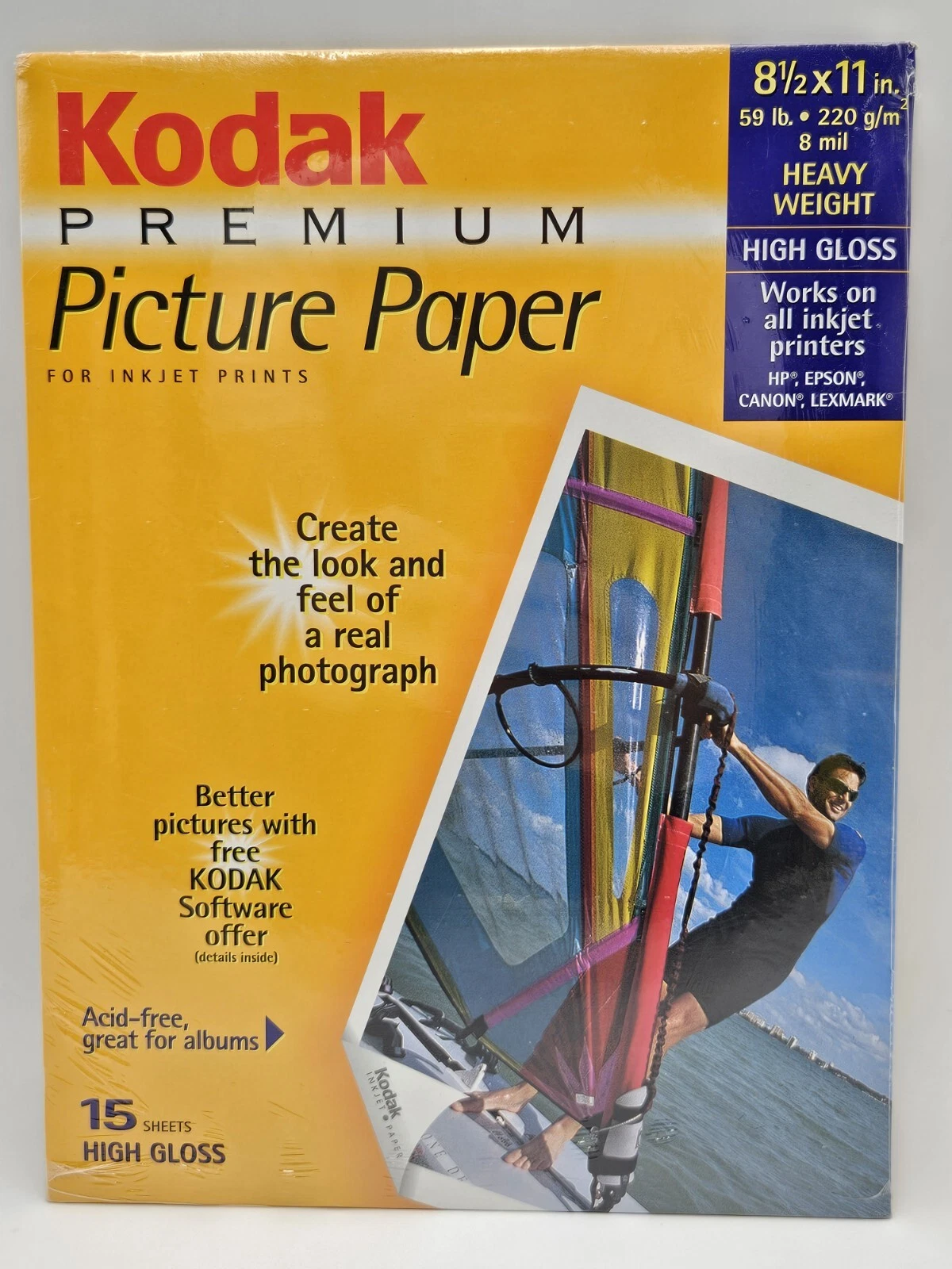 RHEA- New Kodak Premium High Gloss 8.5 X 11 Photo Paper For Ink Jet ...