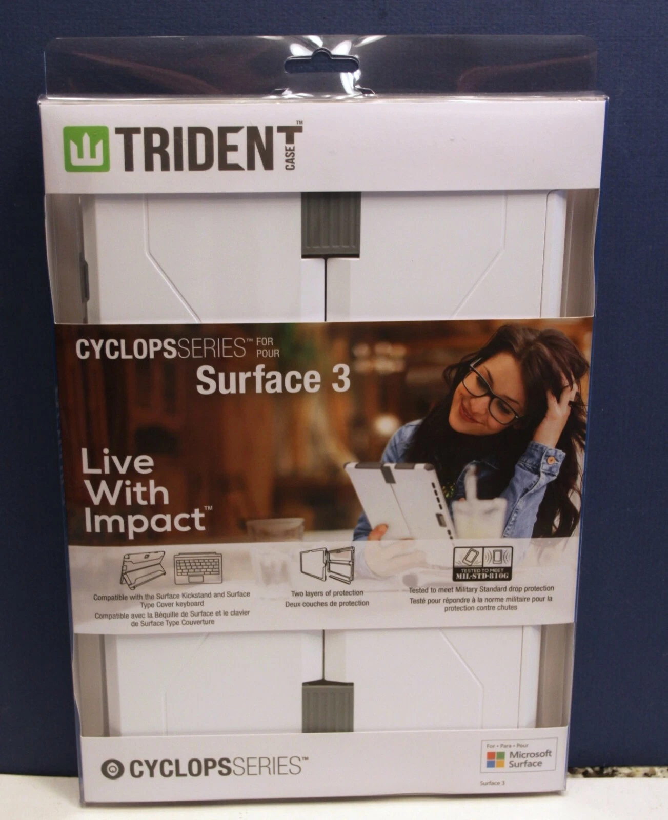 RHEA- New Trident Cyclops Series Surface 3 White Heavy Duty Case - Drop ...