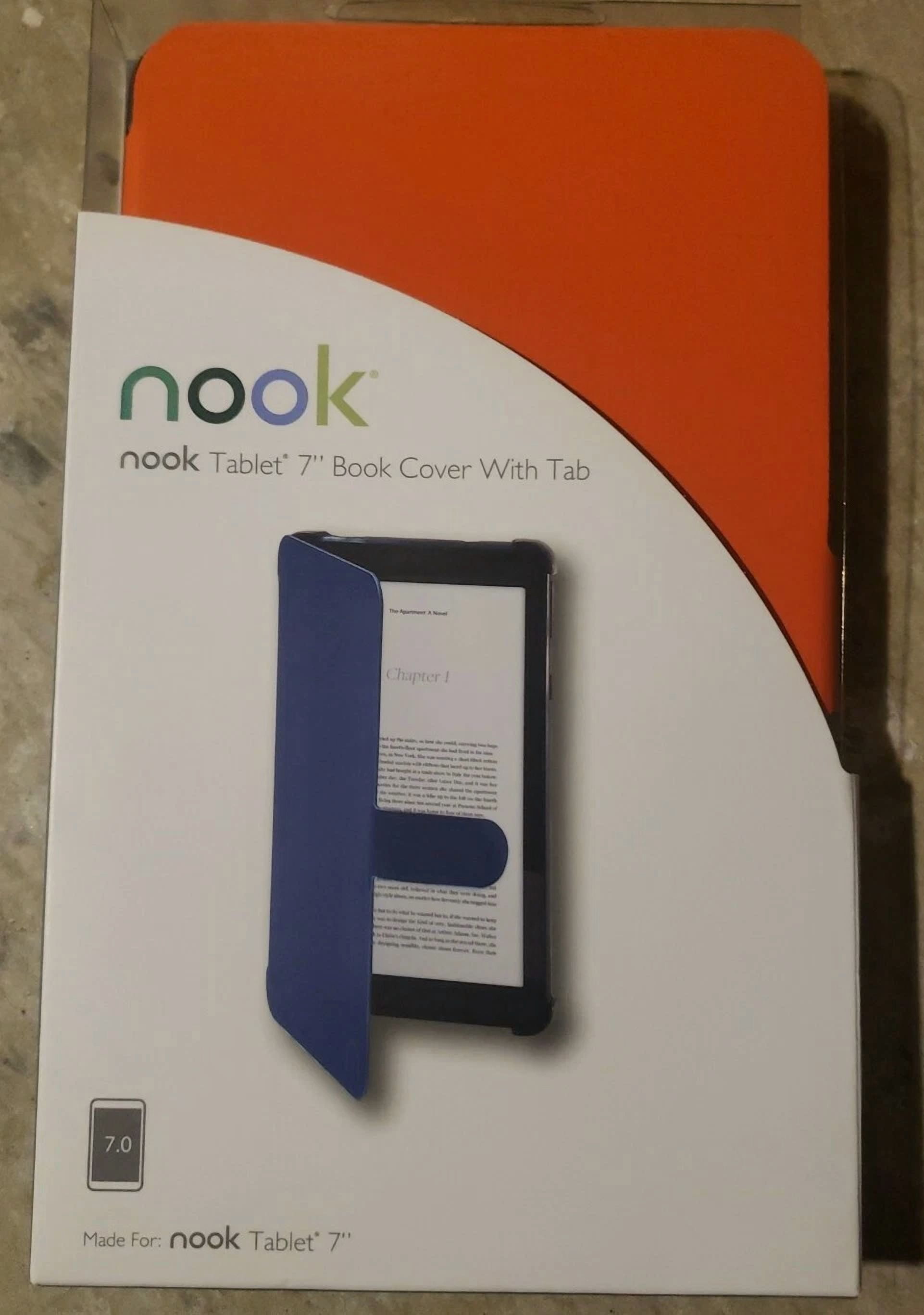 RHEA- Nook Tablet 7" Cover With Tab Mandarin Orange - Walmart.com