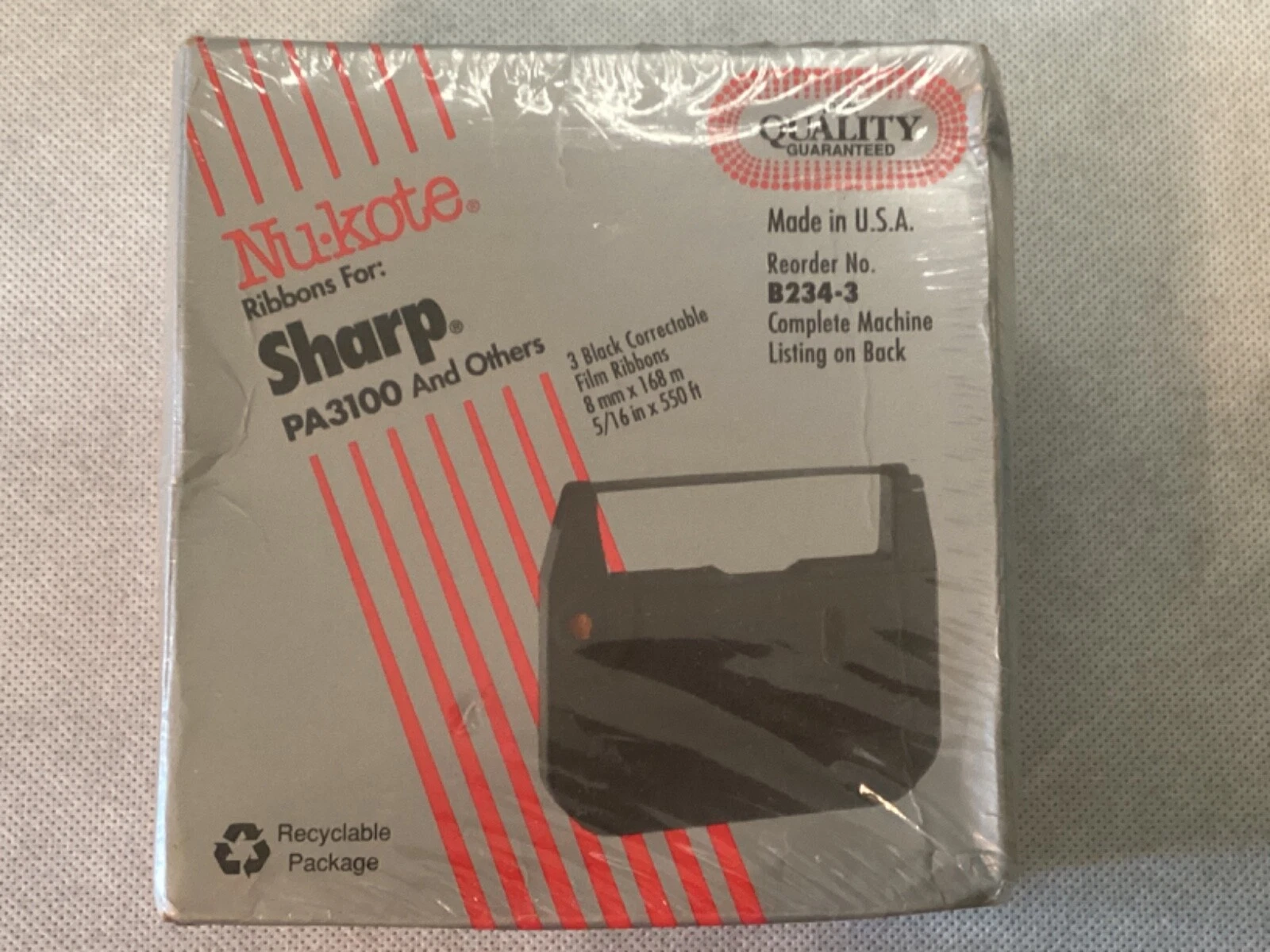 RHEA- Nu-Kote 3 Pk. Replacement Typewriter Ribbons Pa3100 - Walmart.com
