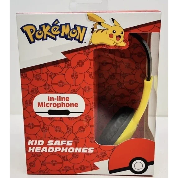 RHEA- Pokémon Kid-Safe Headphones With In-Line Mic. New Back To School ...