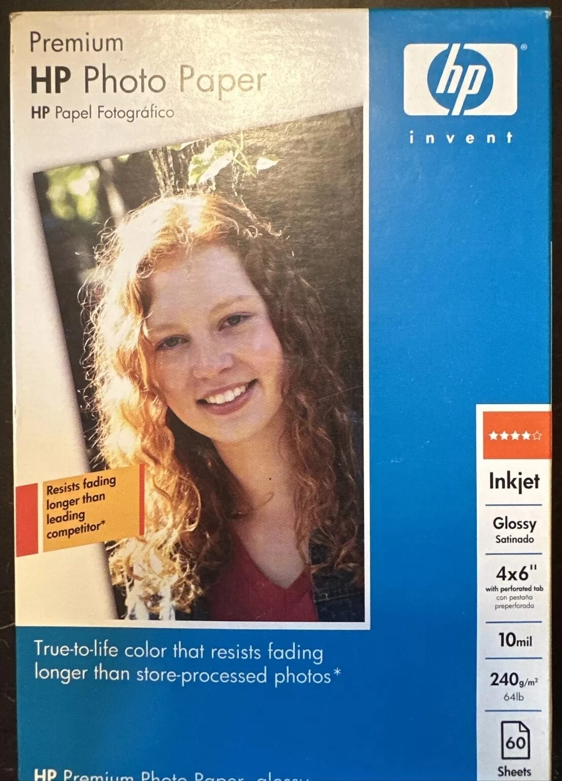 RHEA- Premium Hp Photo Paper Glossy 60 Sheets Ea. 4" X 6" New Sealed ...