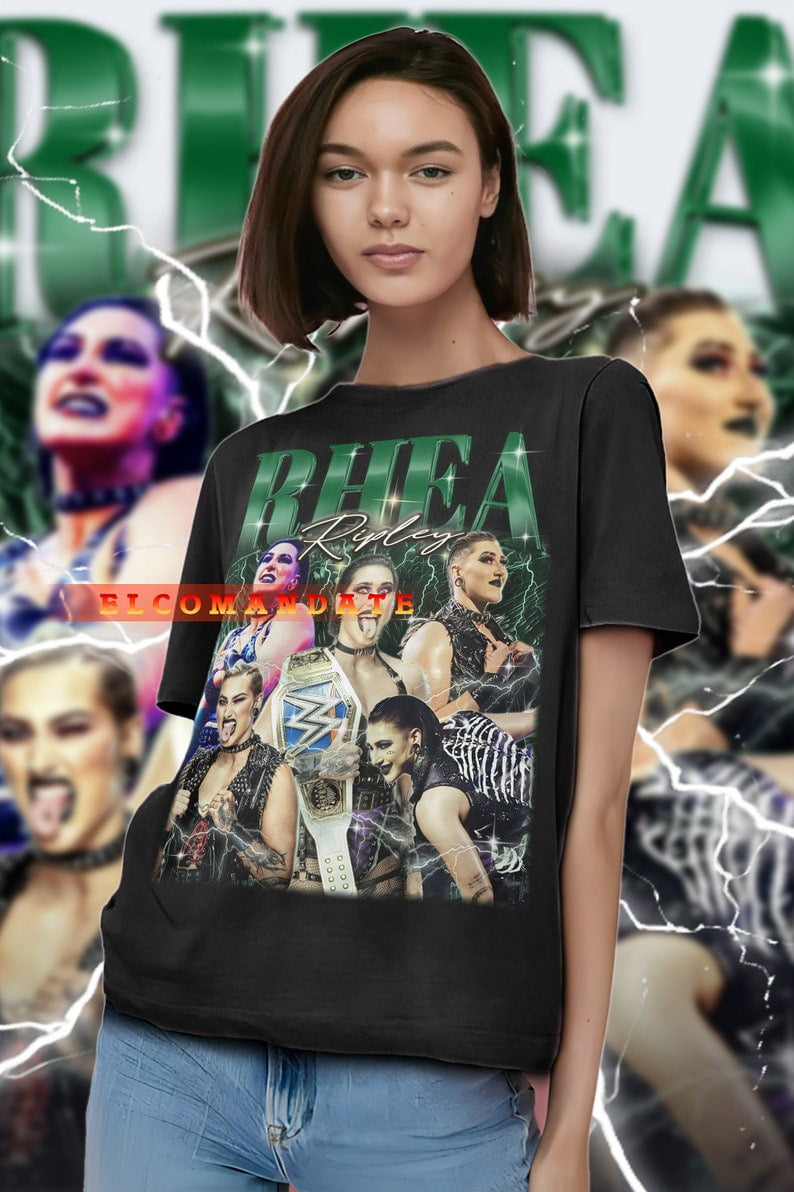 RHEA RIPLEY Vintage Shirt, Rhea Ripley Homage Tshirt, Rhea Ripley Fan ...