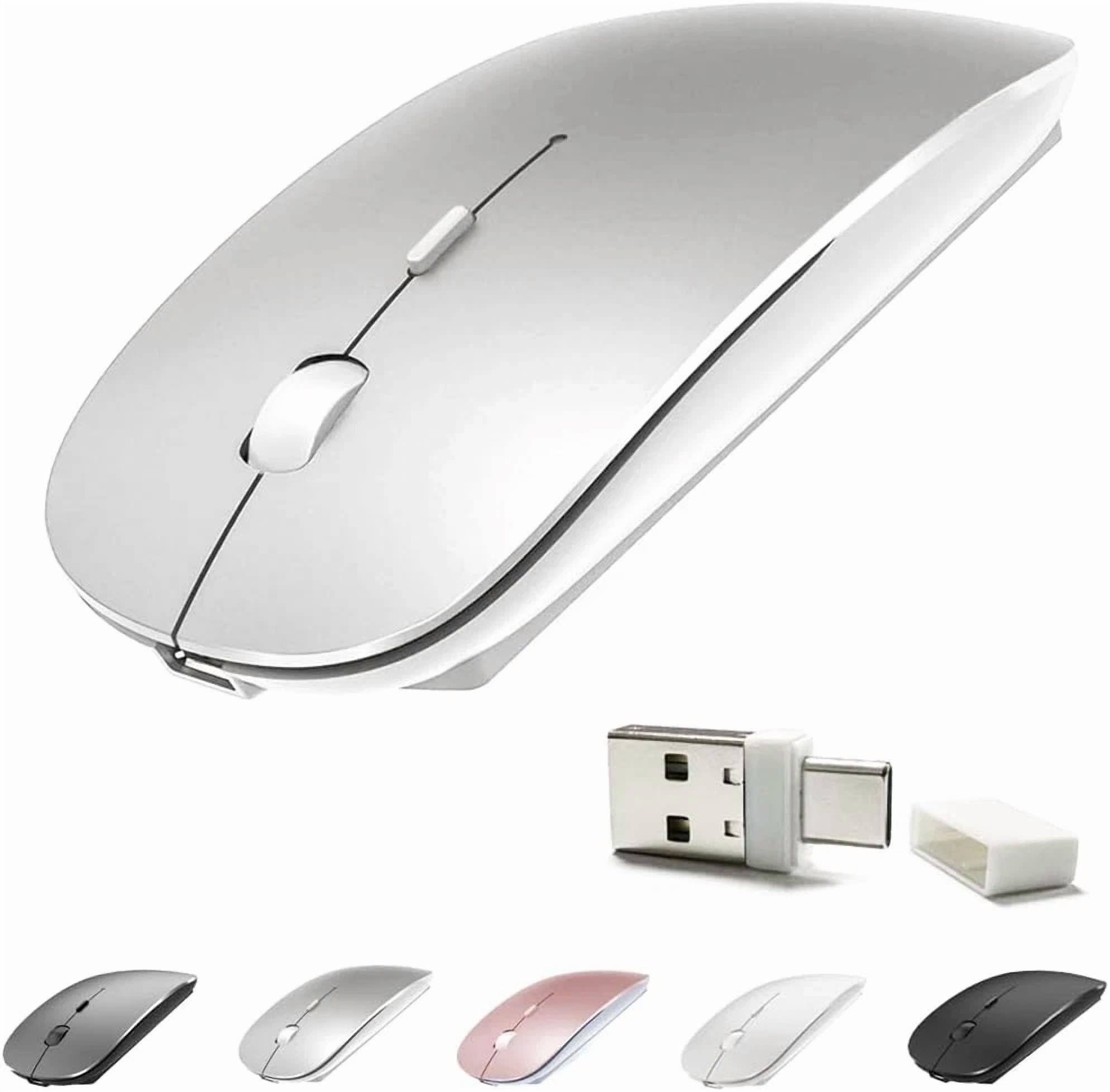 RHEA- Rechargeable 4 Modes Bluetooth Mouse/Bluetooth Silver - Walmart.com
