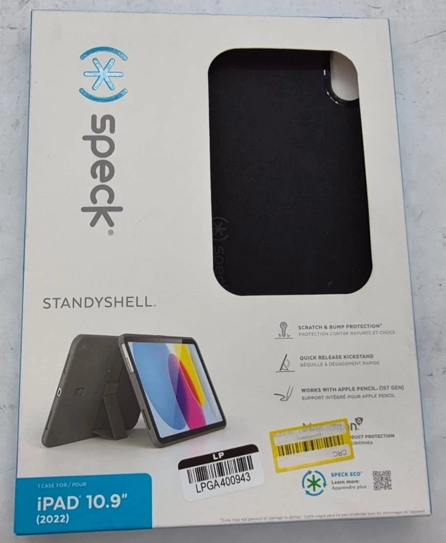 RHEA- Speck Ipad 10.9" 10Th Gen Standyshell Case - Black - Walmart.com