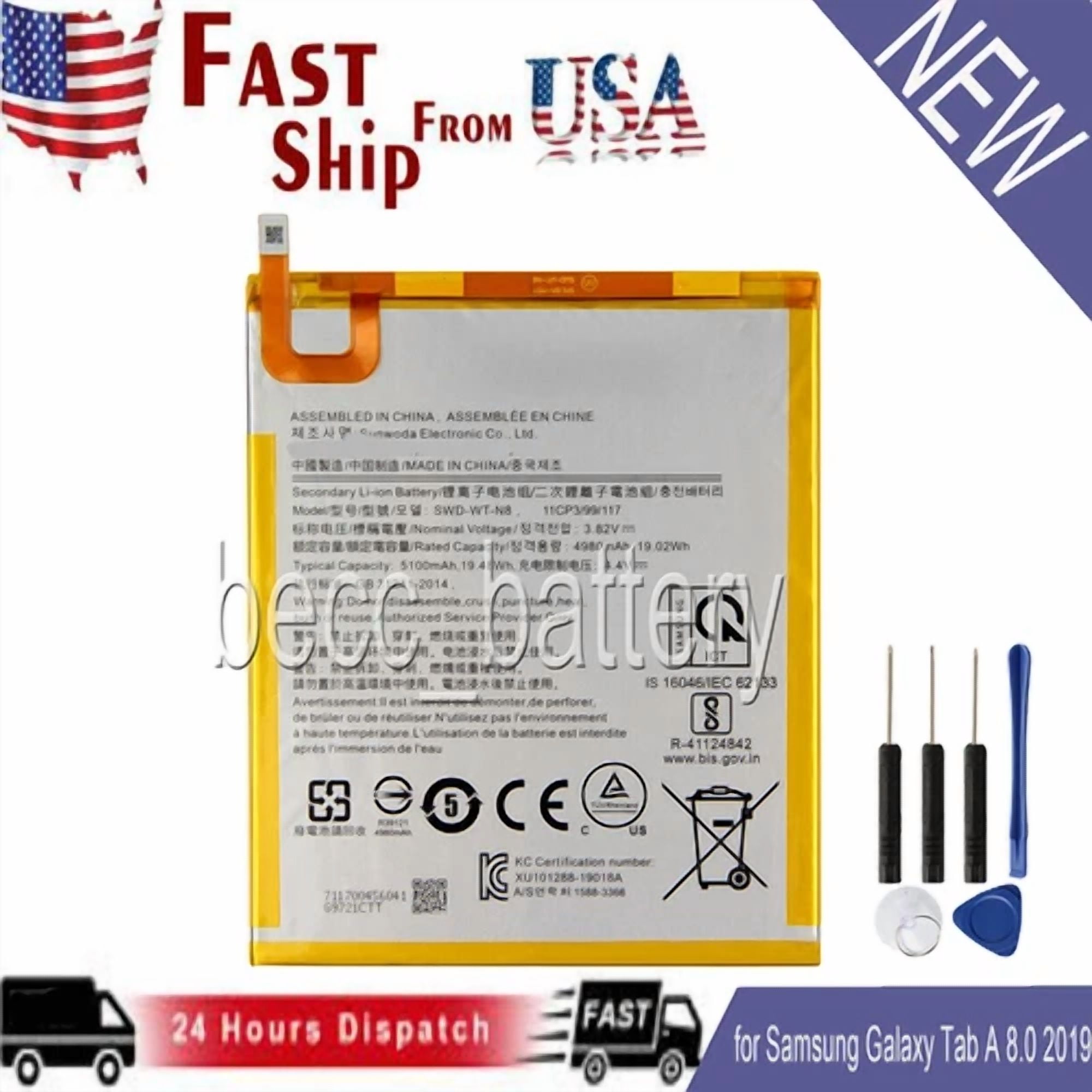 RHEA- Swd-Wt-N8 Battery For Samsung Galaxy Tab A 8.0 2019 Sm-T290 Sm ...