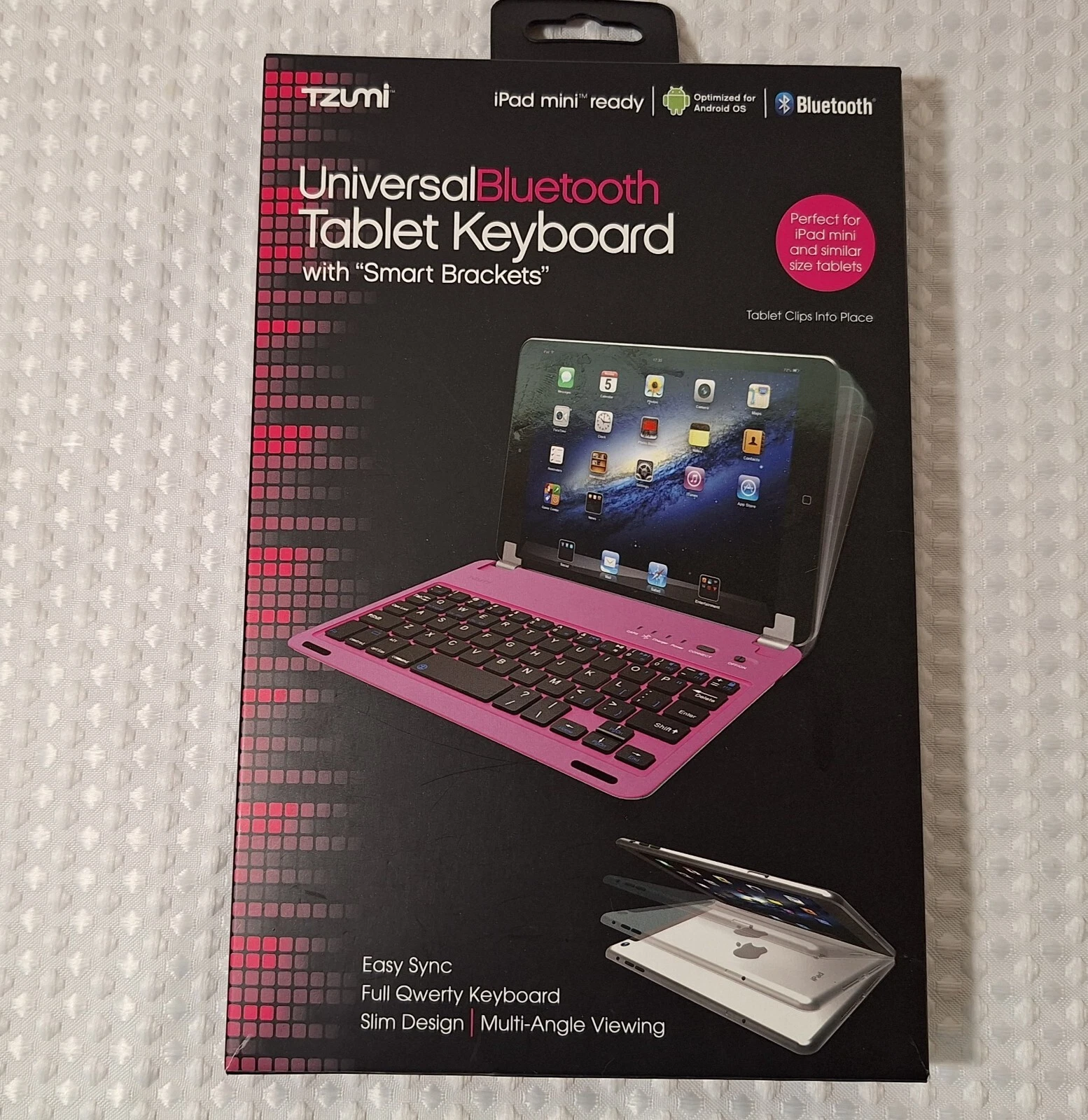 RHEA- Tzumi Universal Bluetooth Tablet Keyboard With "Smart Brackets ...