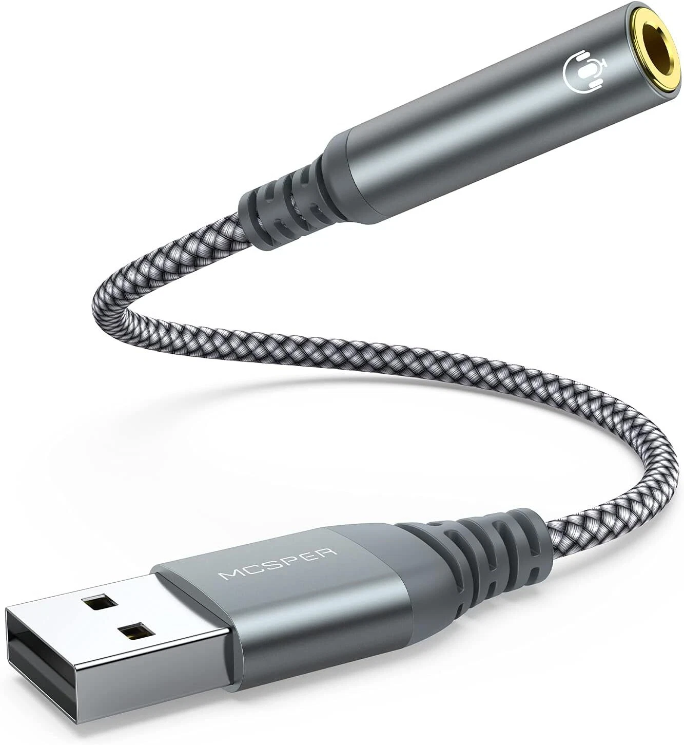 RHEA- Usb To 3.5Mm Audio Jack Adapter, External Sound Card Converter ...