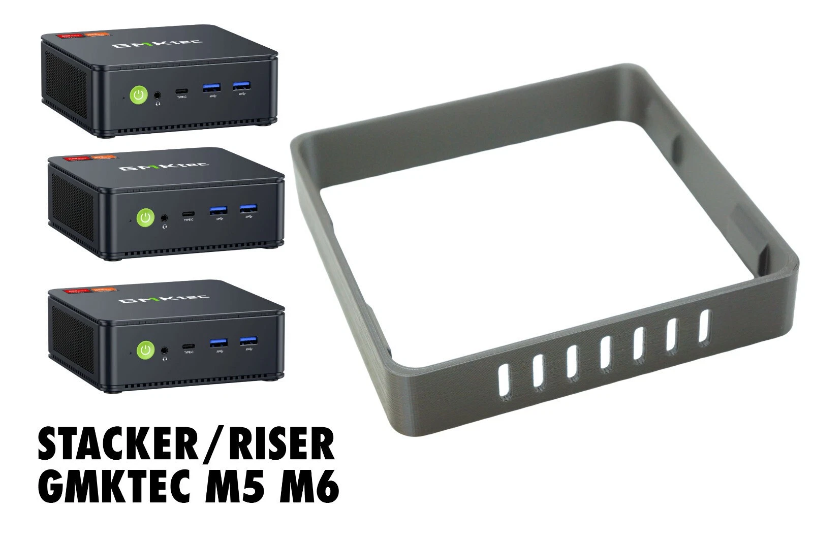 RHEA- Ventilated Stack Ring For Gmktec M5 M6 Mini Pc Cpu Stacker 5.05 ...