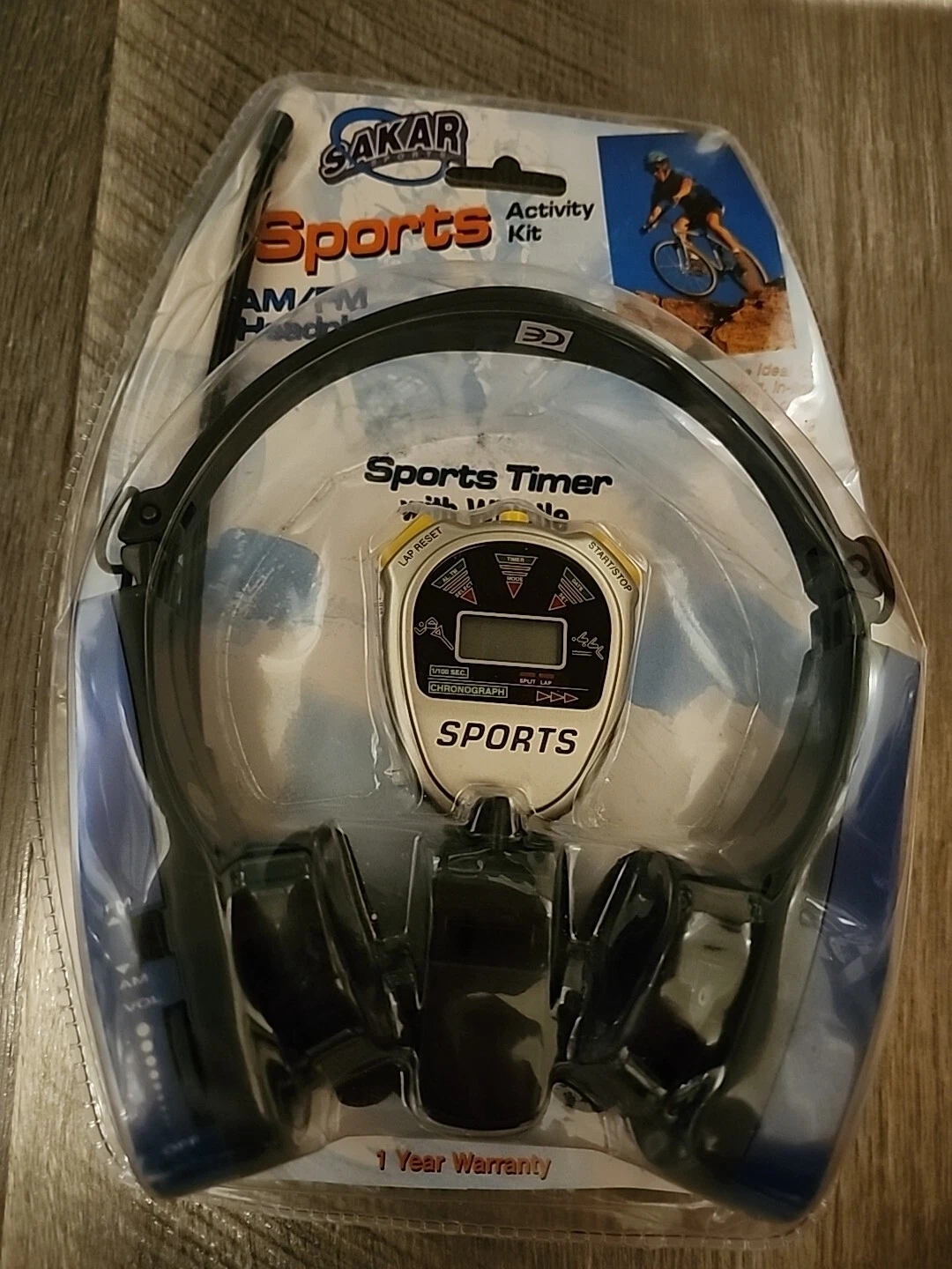 RHEA- Vtg Sakar Am/Fm Headphone Radio Stop Watch Sports Kit New - C2 ...