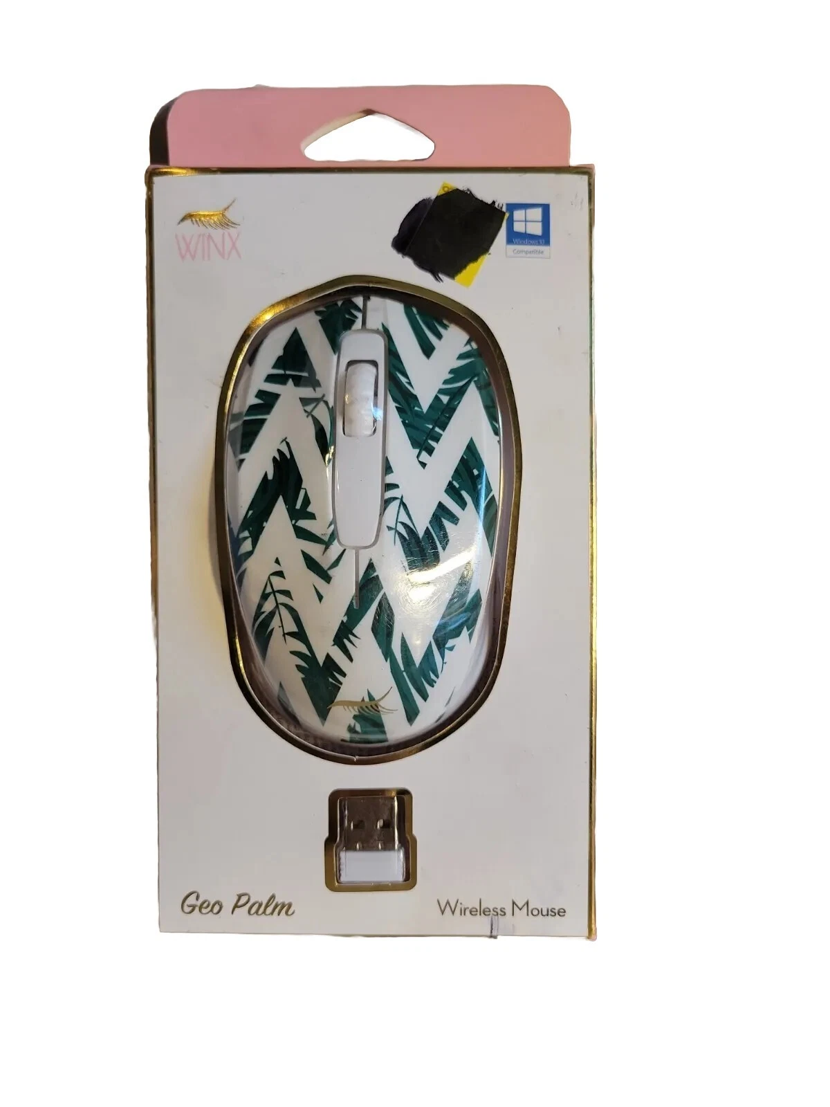 RHEA- Winx ~ Geo Palm ~ Wireless Plug-N-Play Mouse ~ Windows 10 ~ 7 ...