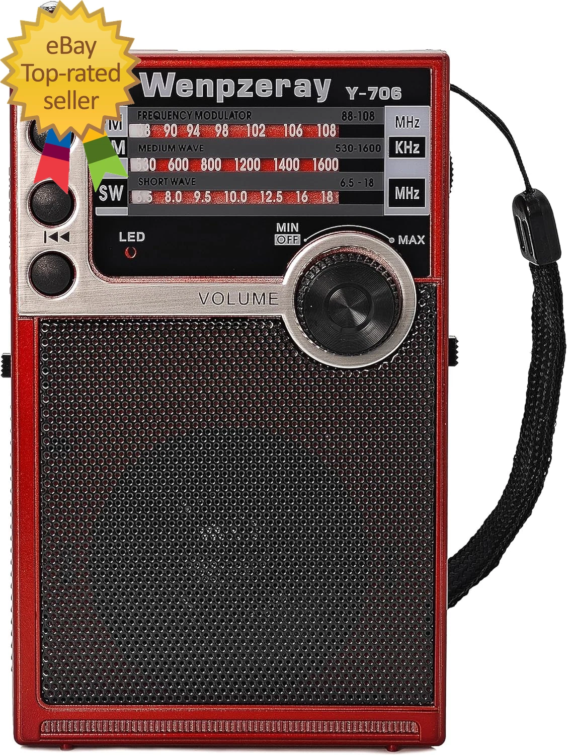 RHEA- Y-706 Portable Pocket Radio Am Fm Band Compact Receiver Batteryor ...