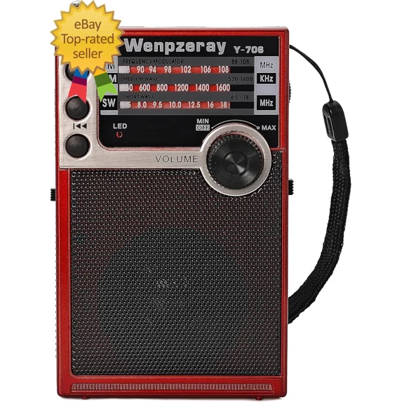 RHEA- Y-706 Portable Pocket Radio Am Fm Band Compact Receiver Batteryor ...