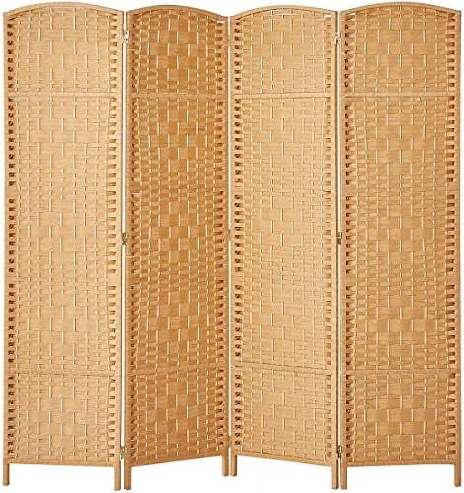 RHF 6 Ft. Tall Extra Wide- Weave Fiber Room Divider 8 Panel Room ...