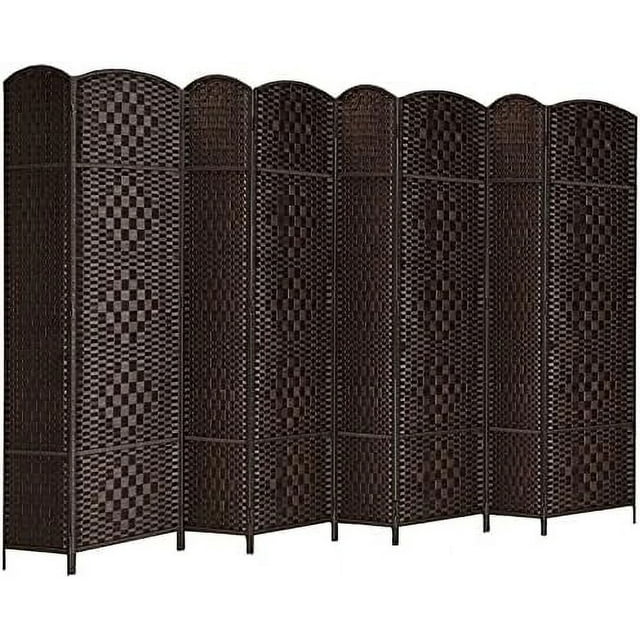 RHF 6 ft. Tall 16" Wide- Weave Fiber Room Divider Double Hinged 6 Panel ...