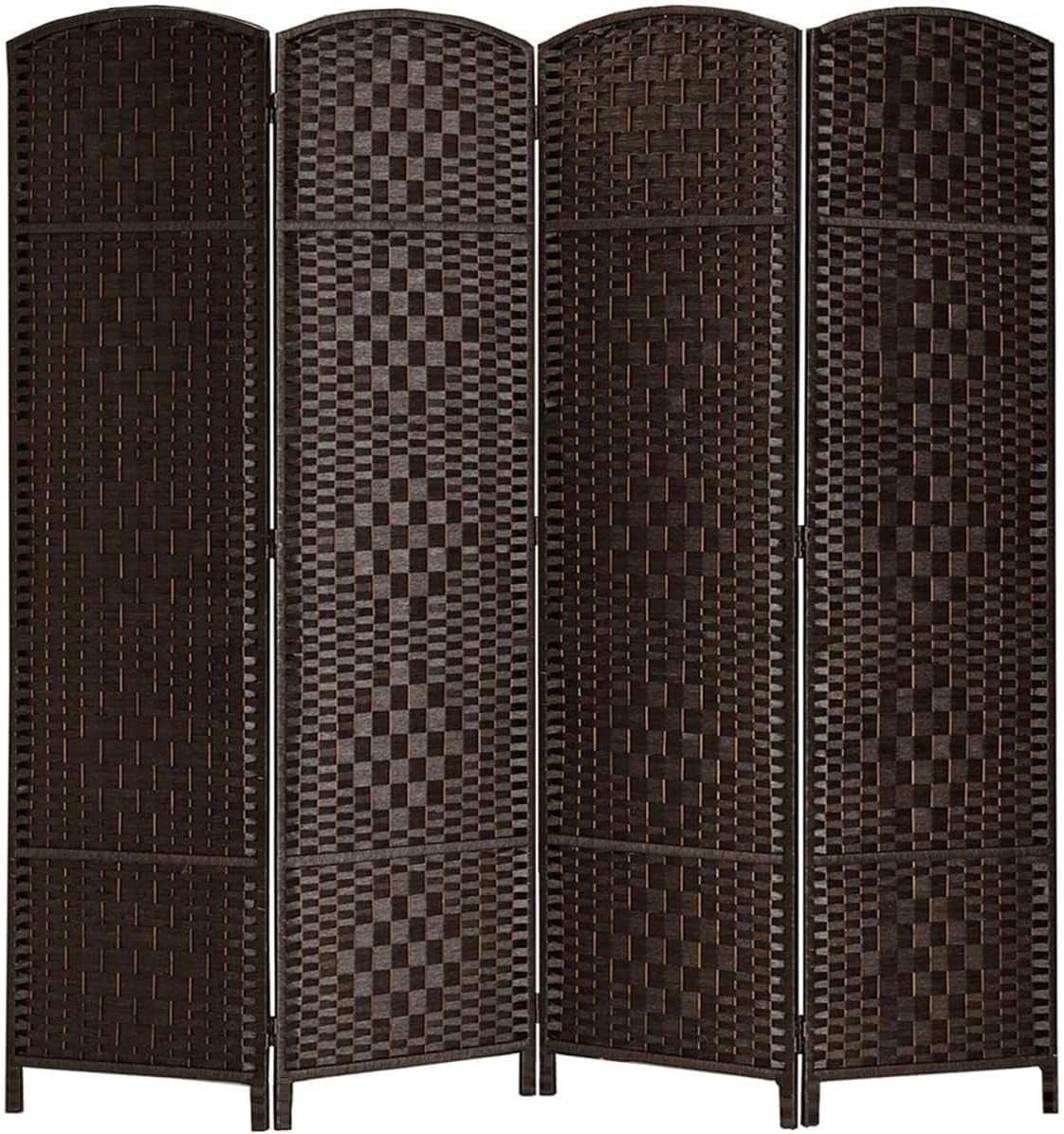 RHF 6 ft. Tall-Extra Wide-Diamond Weave Fiber Room Divider Double ...
