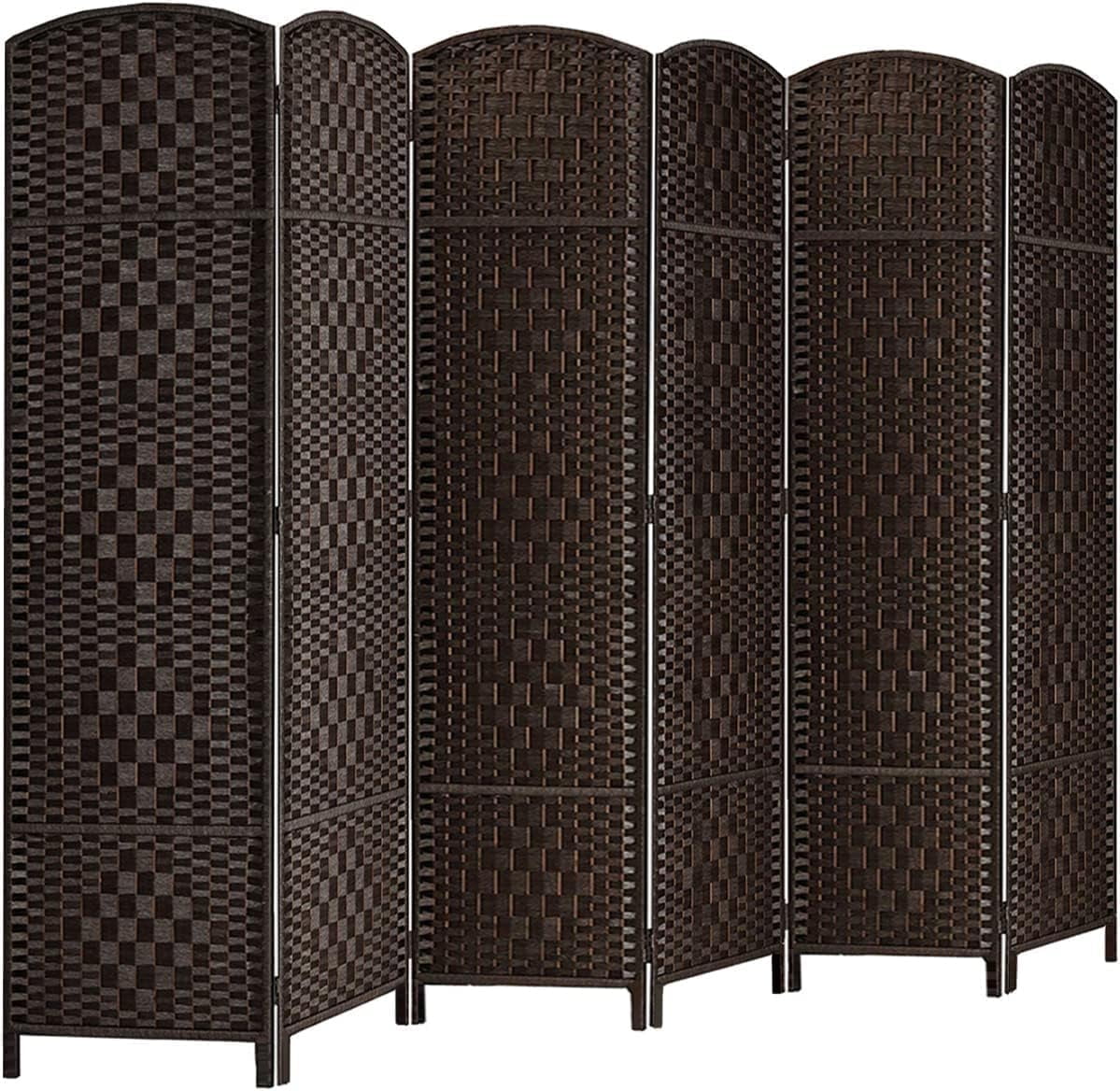 RHF 6 ft. Tall-Extra Wide-Diamond Weave Fiber Room Divider Double ...