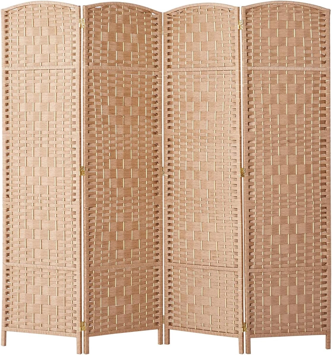 RHF 6 ft. Tall-Extra Wide-Diamond Weave Fiber Room Divider,Double ...