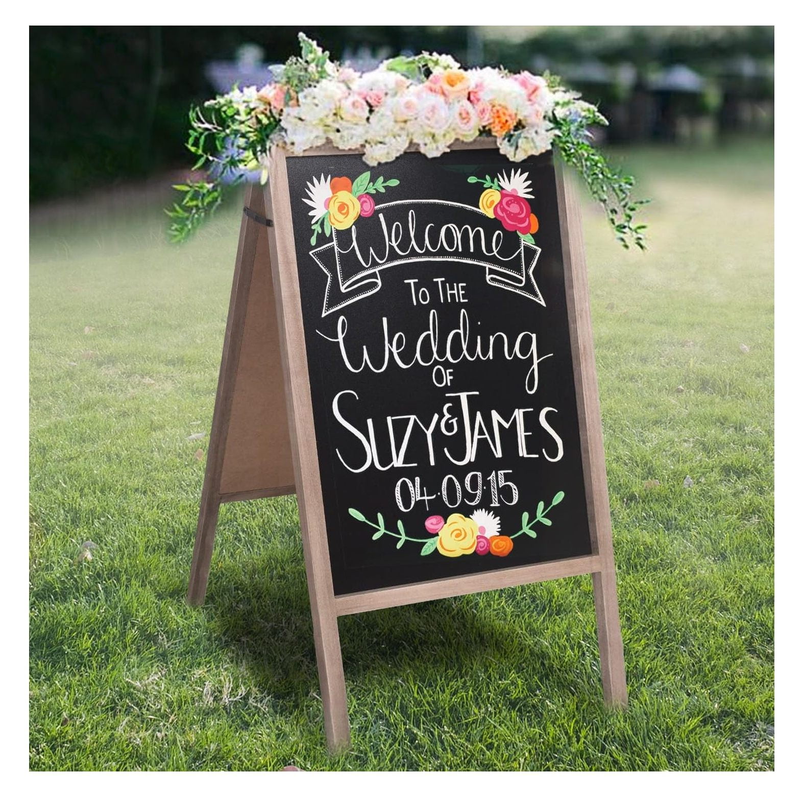 RHF Double Sided Chalk Board Sign,Chalkboads Sidewalk Sign,Sandwich ...