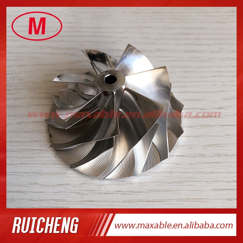 RHF5 reverse 52.46/67.20mm 7+7 blades high performance turbo turbocharger aluminum 2618/milling ...