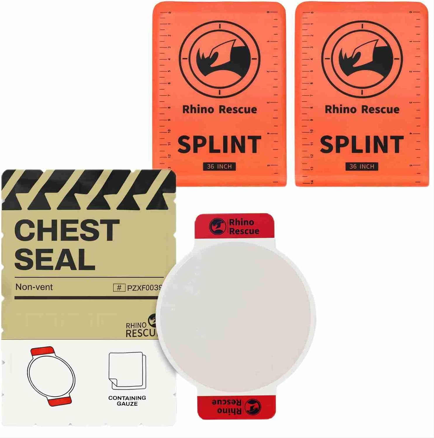 RHINO RESCUE Bundle-Non-Vented Chest Seal, IFAK Emergency Trauma ...
