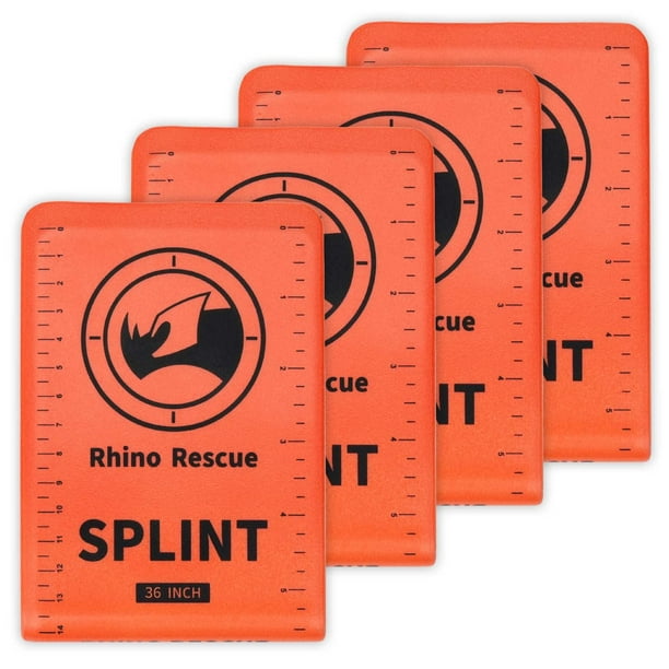 RHINO RESCUE First Aid Splint 36" X 4.3" Orange-Gray, Keep Bones in ...
