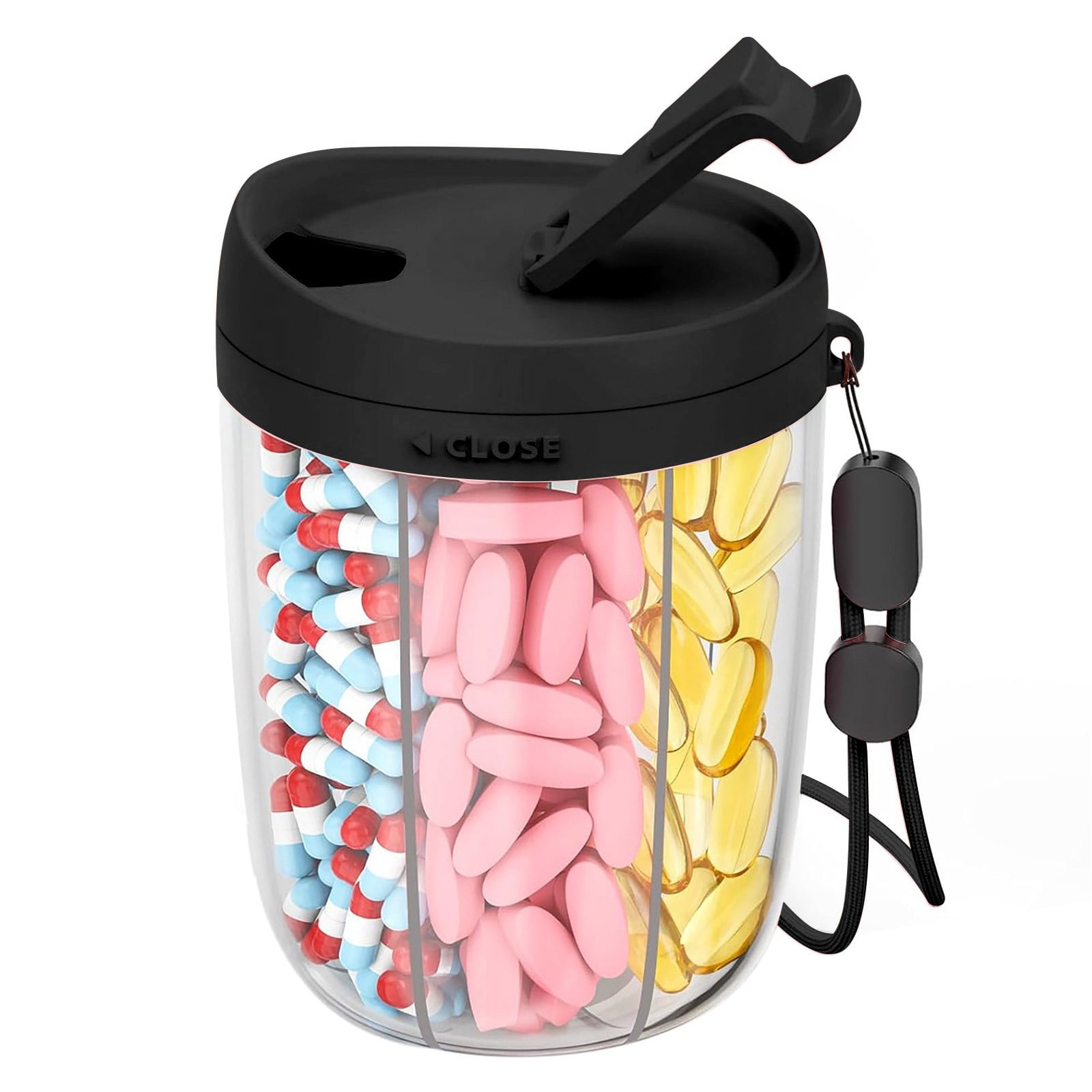 RHKT Large Pill Bottle Organizer, Supplement Organizer For Holding 6 ...