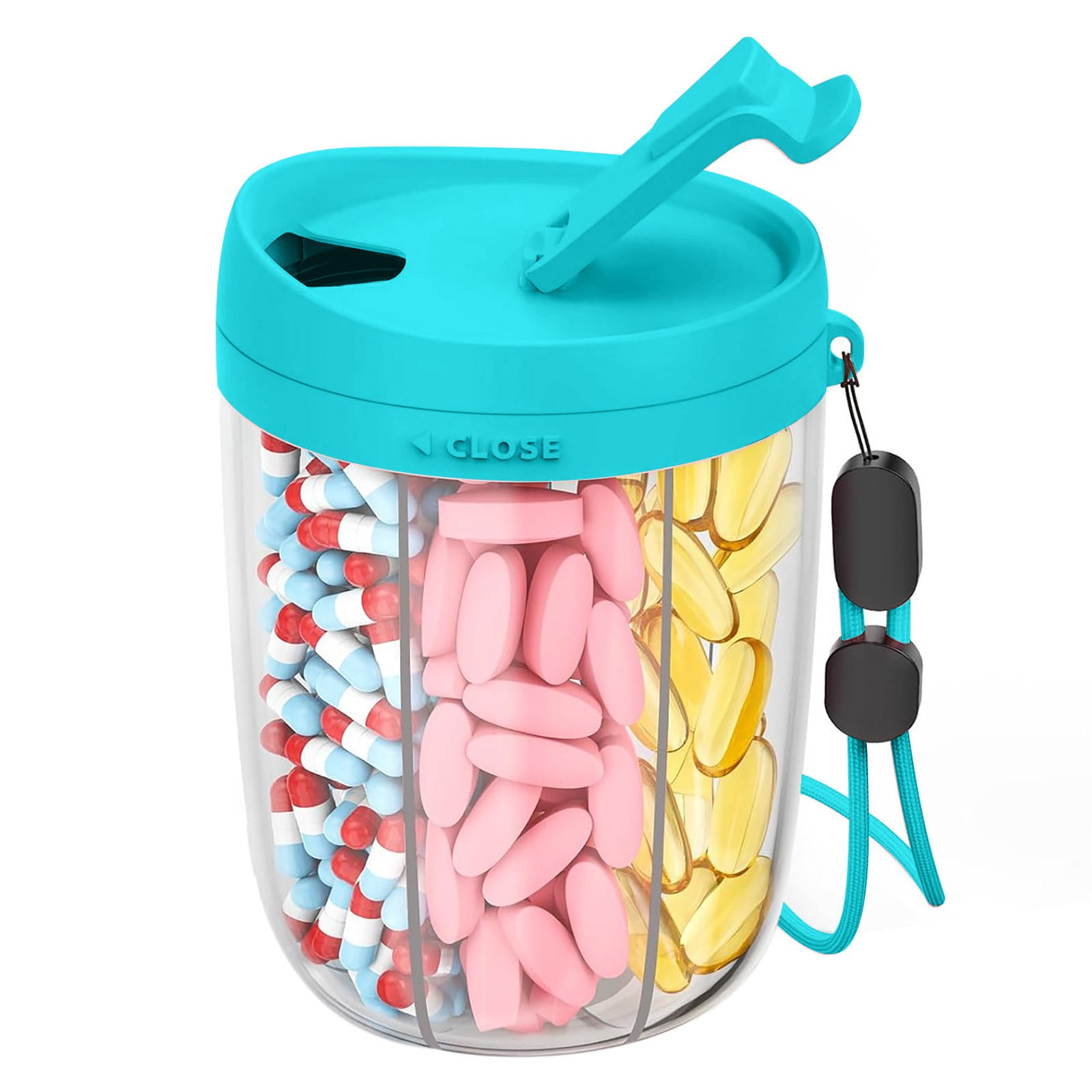 RHKT Large Pill Bottle Organizer, Supplement Organizer For Holding 6 ...