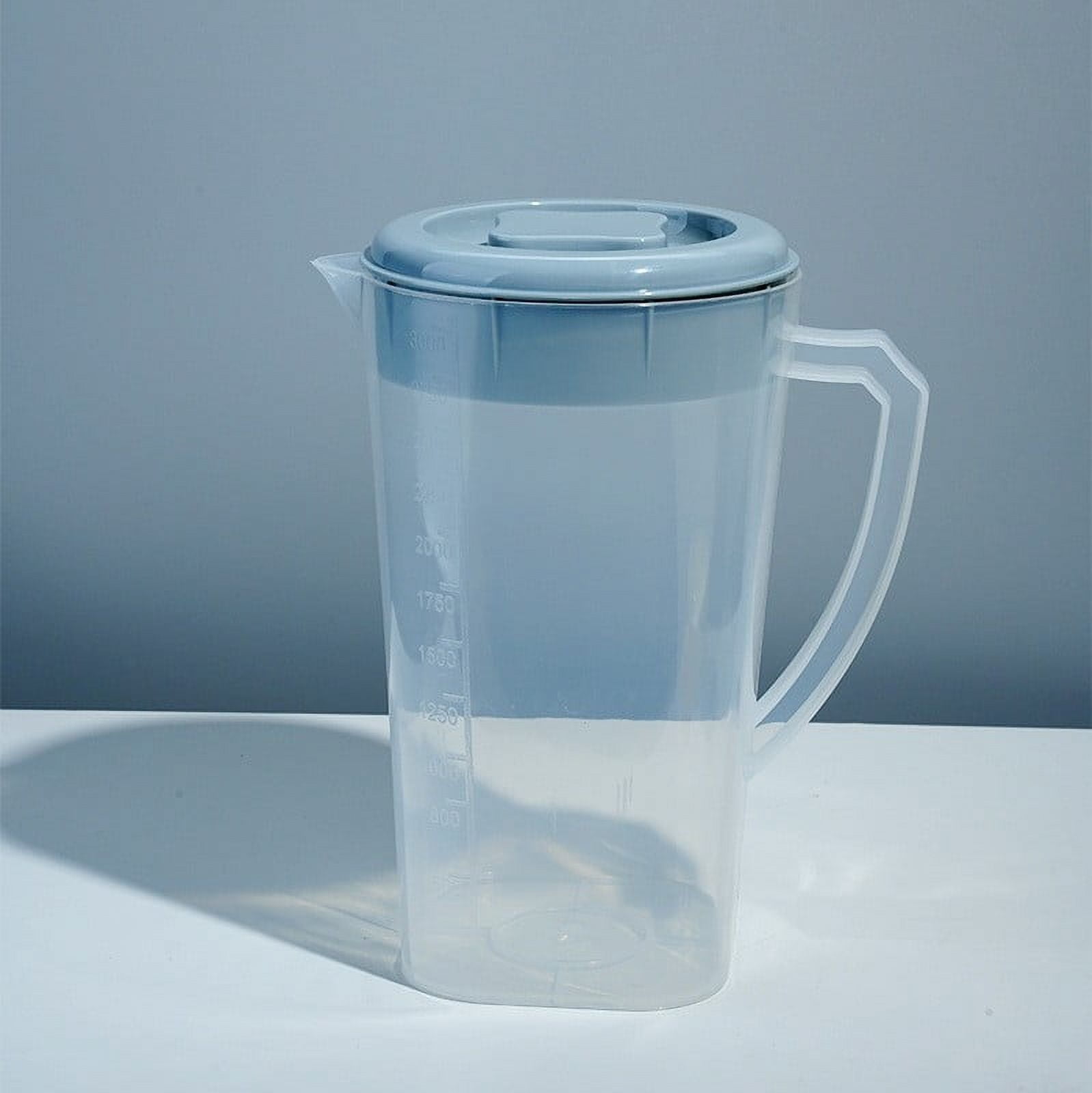 RHKT Plastic Pitcher with Lid BPA-FREE Eco-Friendly Carafes Mix Drinks ...