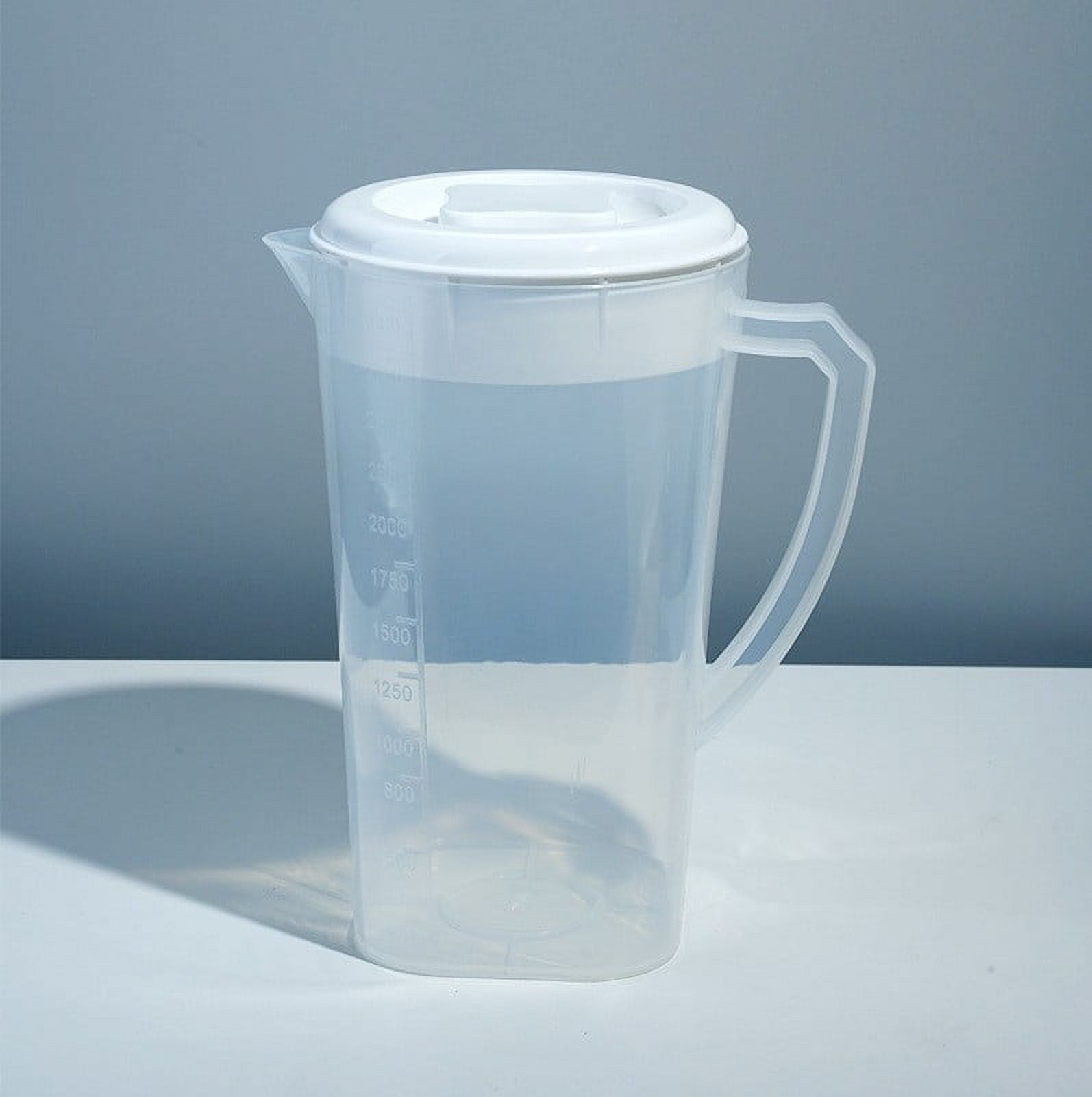 RHKT Plastic Pitcher with Lid BPA-FREE Eco-Friendly Carafes Mix Drinks ...