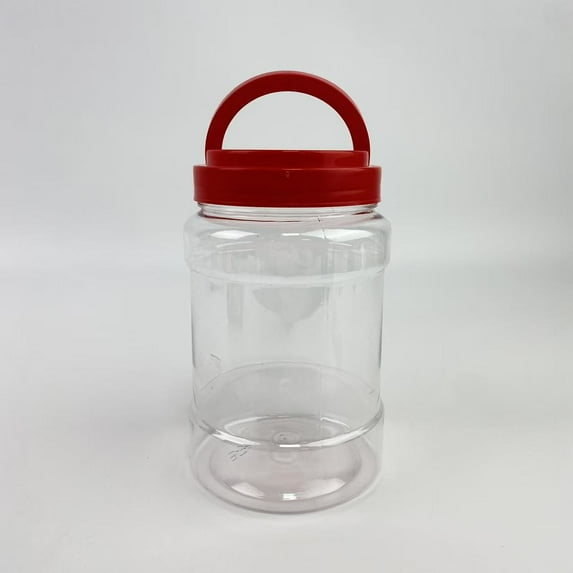 RHMJOC Plastic storage drums,Clear Plastic Storage Jars with Lids ...