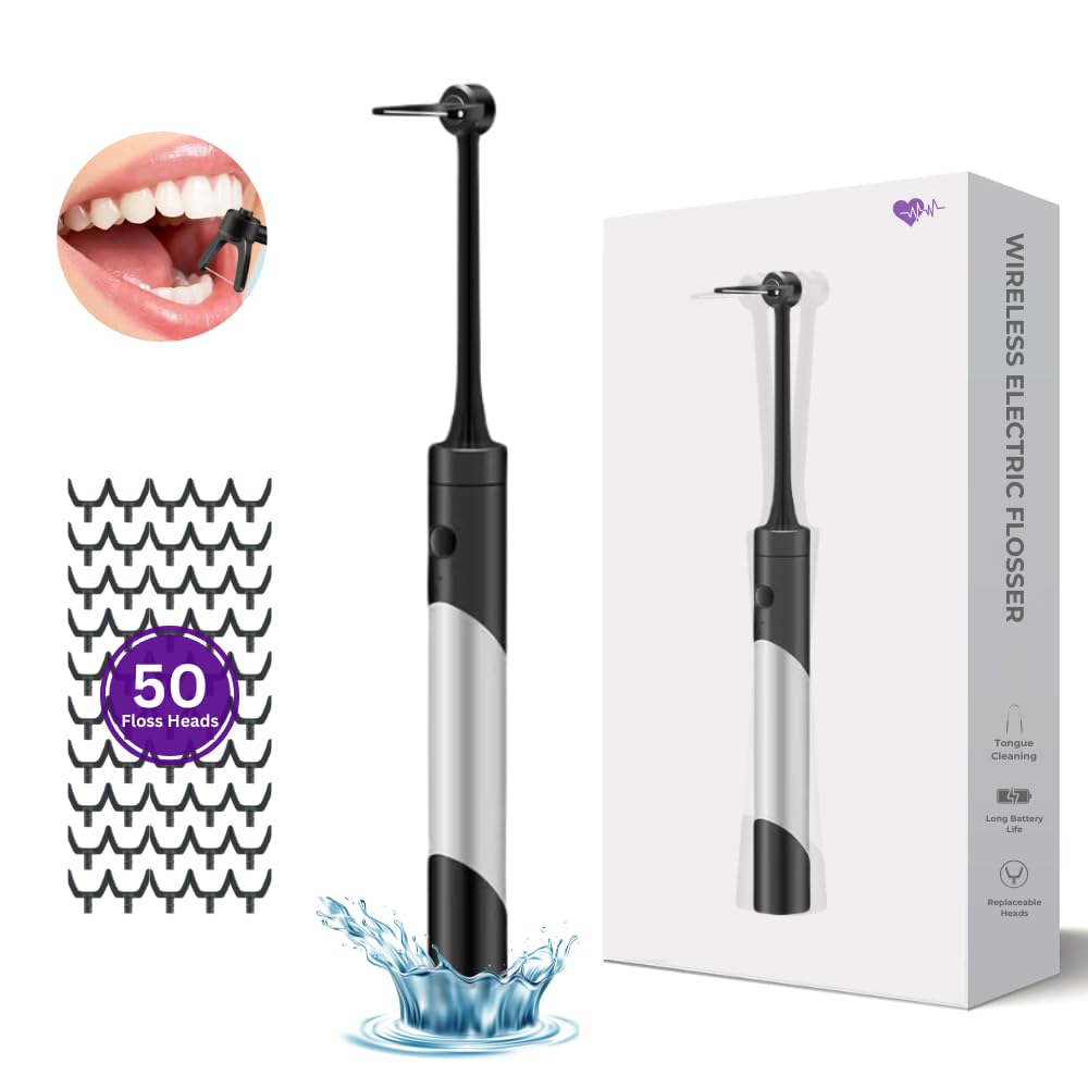 RHOCARE Cordless Electric Flosser, RRF12 Battery Powered Wireless ...
