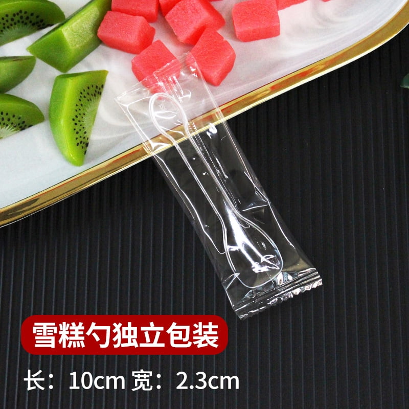 RHOO Disposable Spoon Snowball Digging Spoon Plastic Transparent Ice ...