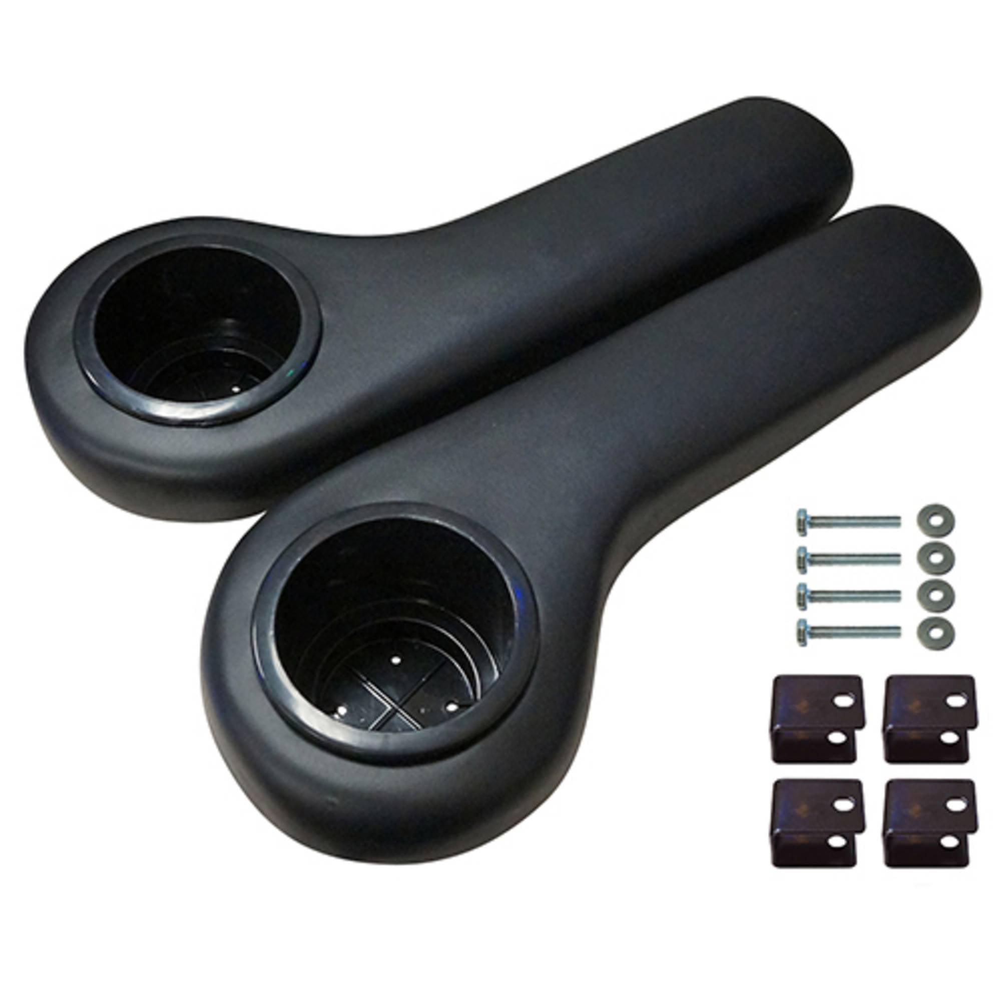 RHOX Arm Rest with Cup Holder Set golf carts; SEAT-695-BLK - Walmart.com