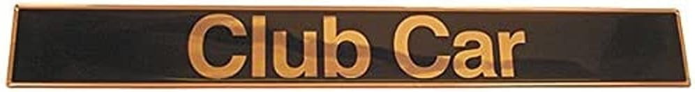 RHOX Club Car DS Golf Cart Front Name Plate/Emblem - Black/Gold (1982 ...