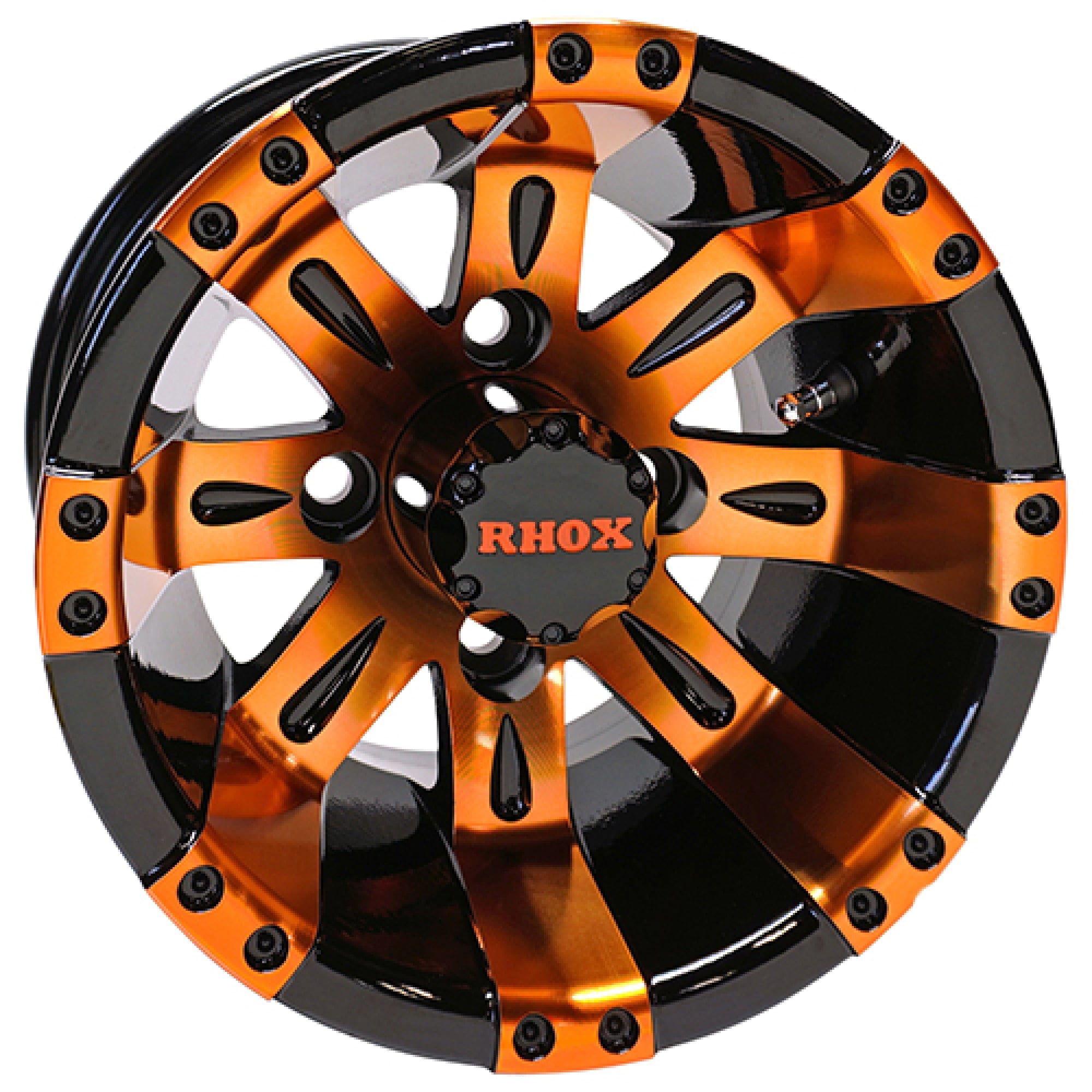 RHOX Wheel RHOX Vegas, Black with Orange with Center Cap, 10x7 ET-25 ...